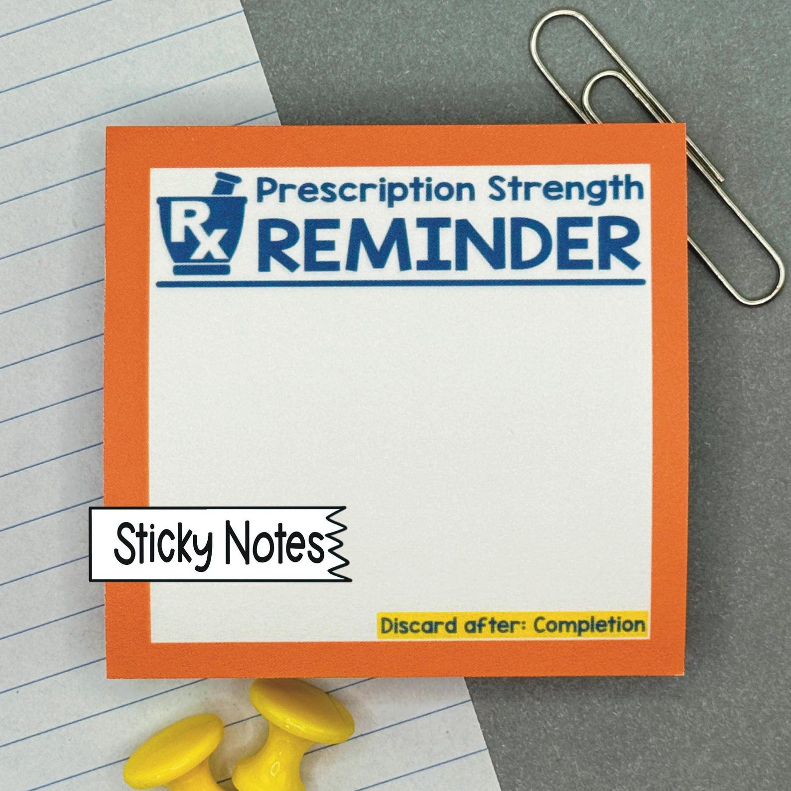 Prescription Strength Reminder Sticky Notes, Fun Memo Pad, Funny Sticky ...