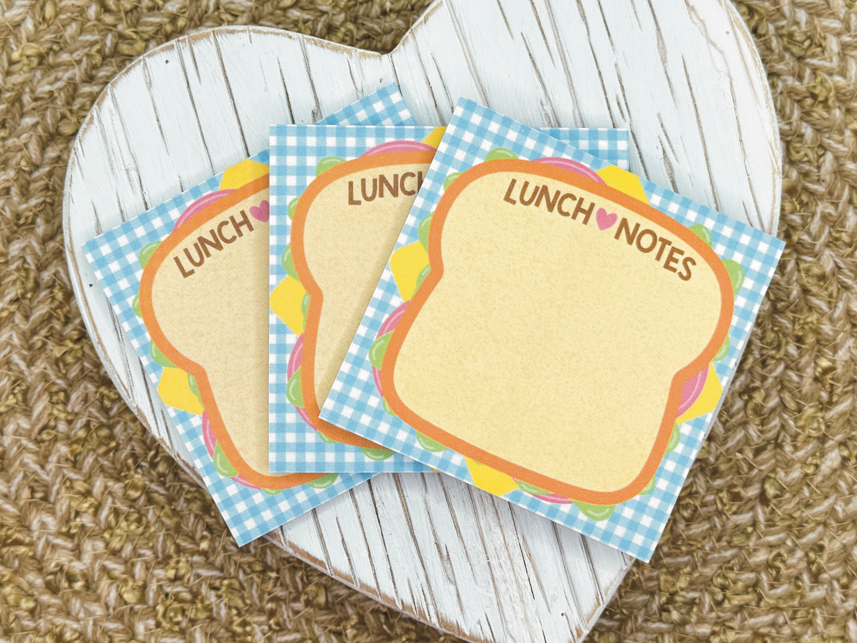 Lunch Notes Sticky Notepad, Lunch Box Notes, Lunchbox Memo Pad, Love ...