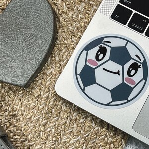 Cute Soccer Sticker, Kawaii Soccer Decal, Adorable Sports Balls Label ...