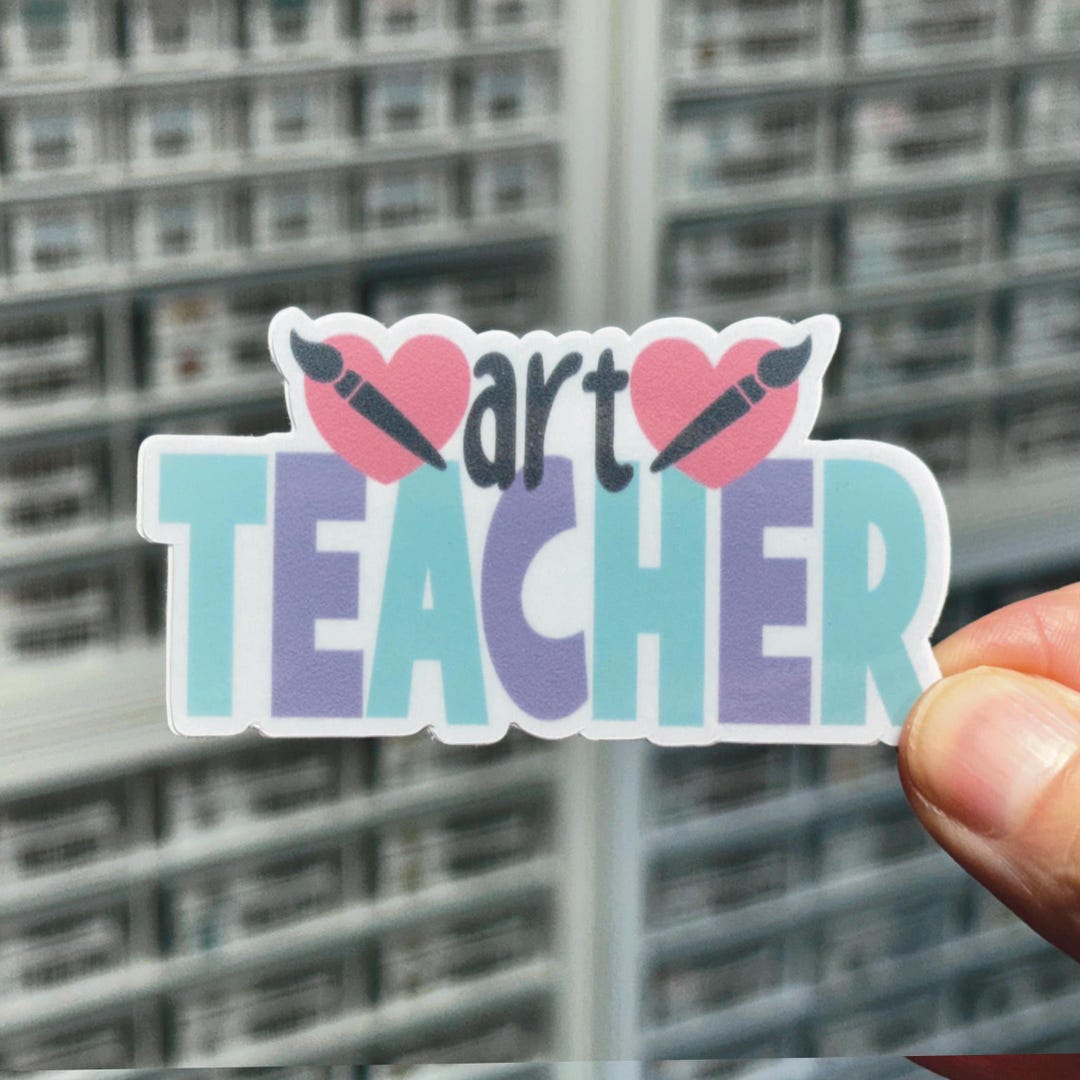 Art Teacher Sticker, Drawing Painting Artist Decal, Grade Level Label ...
