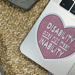 Disability Does Not Mean Inability Sticker, Disability Awareness ...