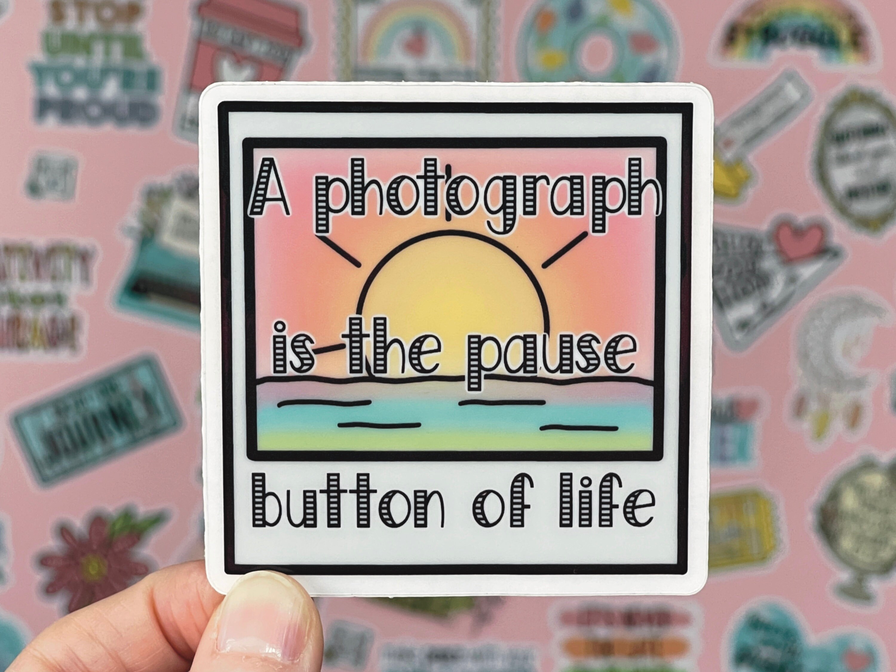 Clear Photograph Sticker Sunrise Sunset Sticker Vintage Travel Stickers ...