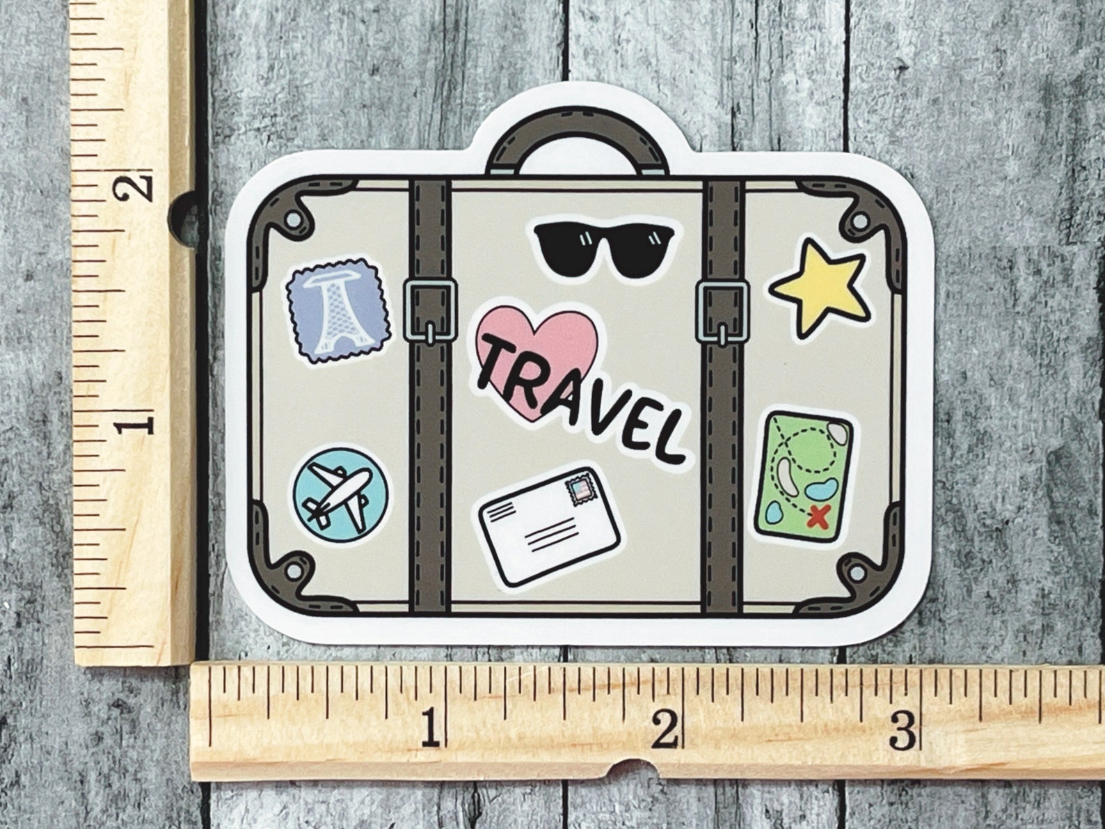 Travel Suitcase Stickers Traveler Stickers Adventure - Etsy