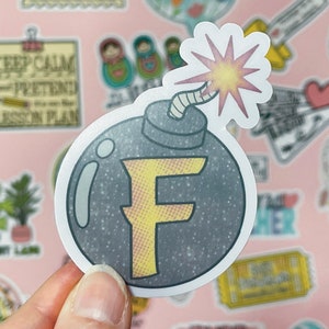 F Bomb Sticker Fbomb Label F-bomb Decal NSFW Stickers - Etsy