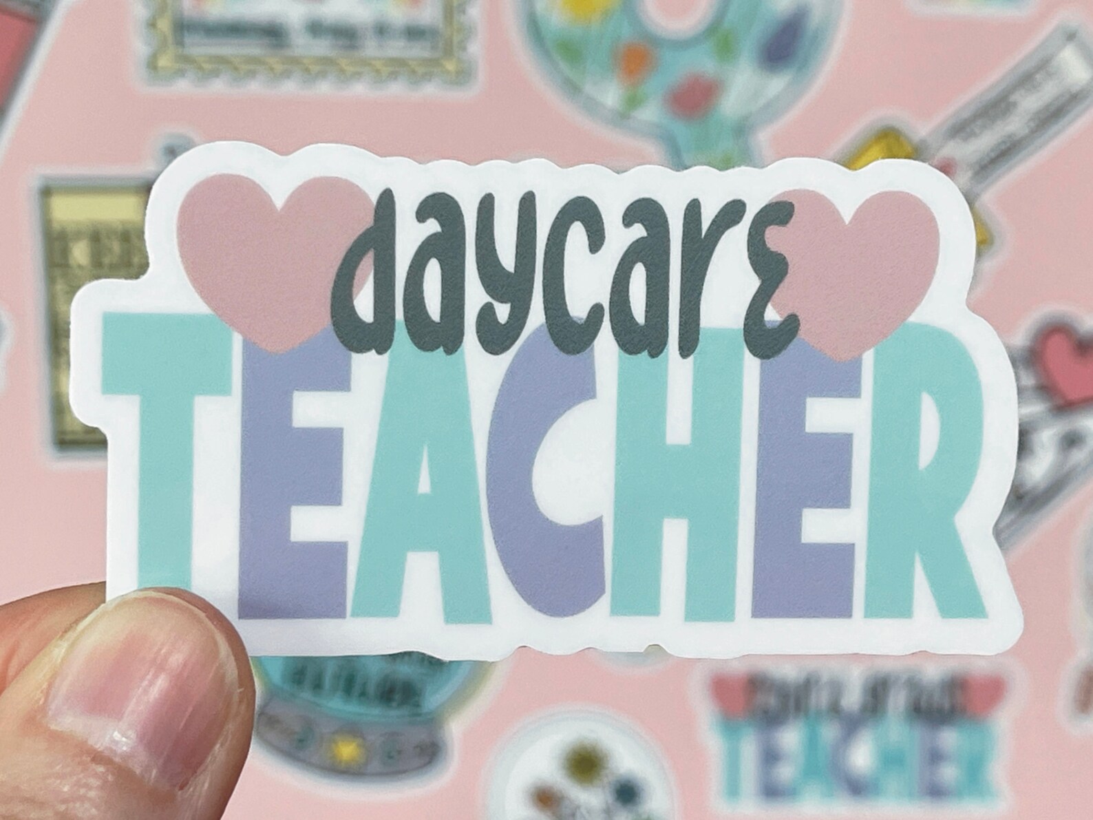 Daycare Teacher Sticker Preschool Teacher Decal Teacher - Etsy