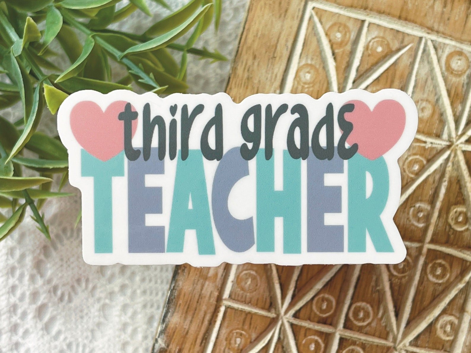 Third Grade Teacher Sticker 3rd Grade Teacher Decal Grade | Etsy