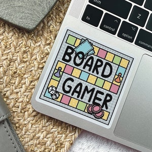 Board Gamer Sticker, Meeple, Tabletop Board Games Sticker, Geek Sticker ...