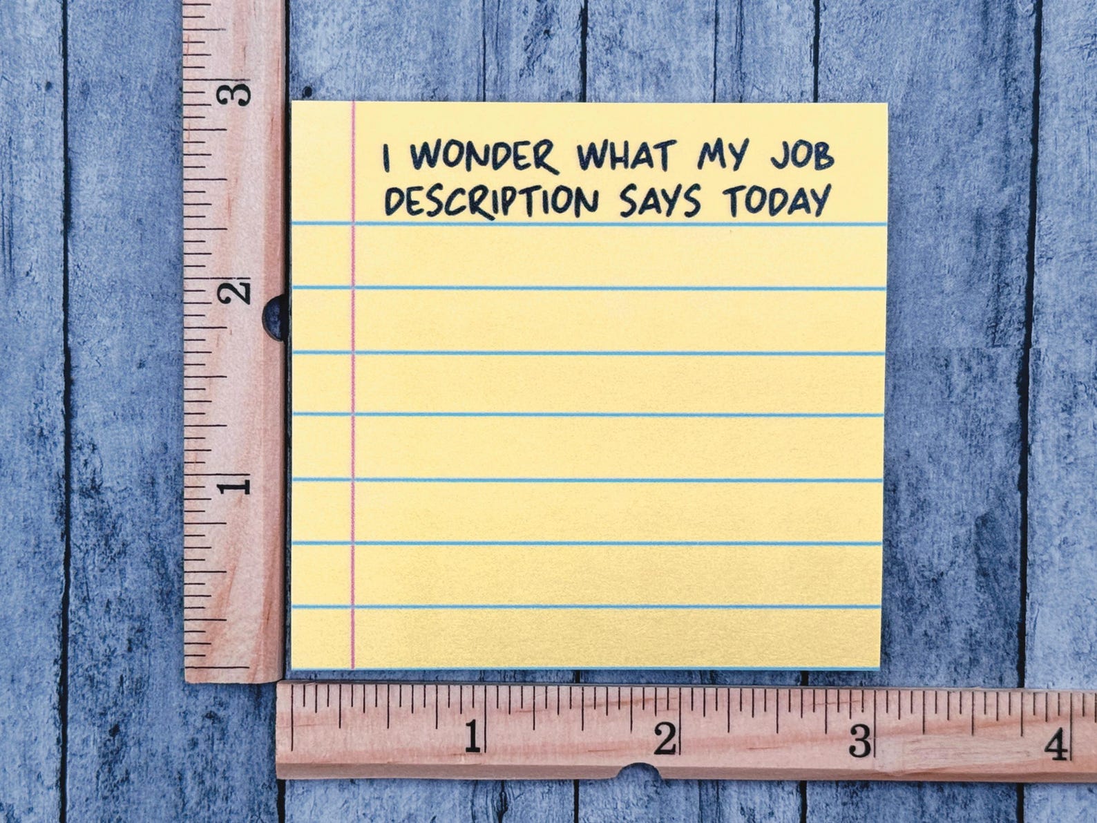 I Wonder What My Job Description Says Today Sticky Notes, Funny Memo ...