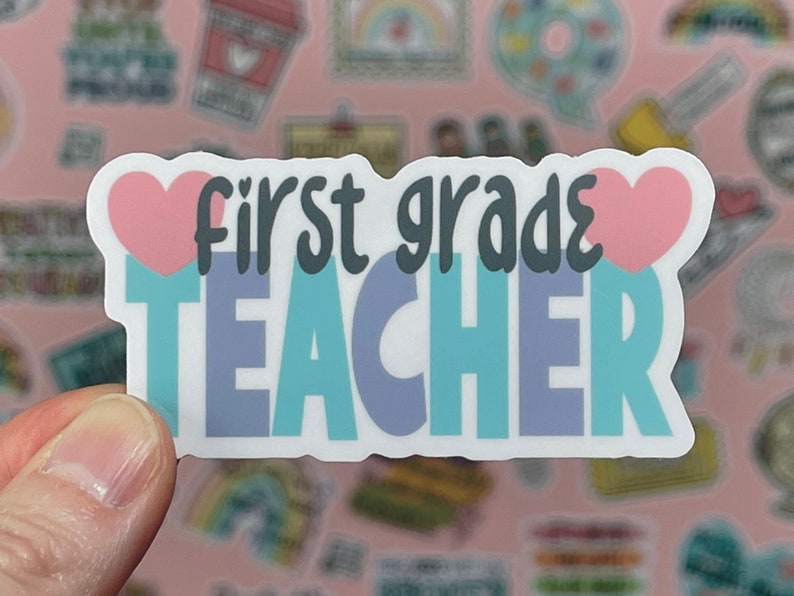 First Grade Teacher Sticker 1st Grade Teacher Decal Grade - Etsy