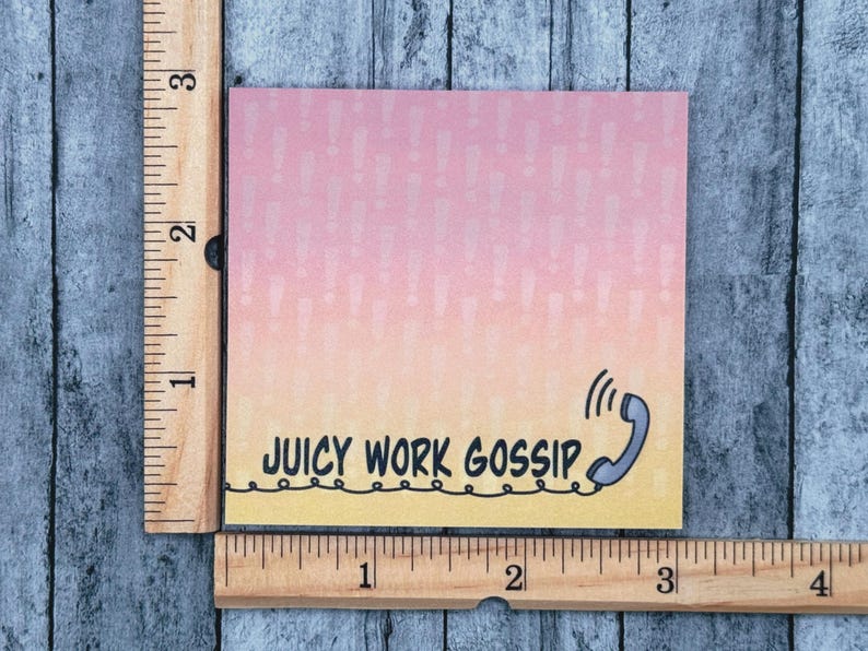 Juicy Work Gossip Sticky Notes, Funny Memo Pad, Cute Notepad ...