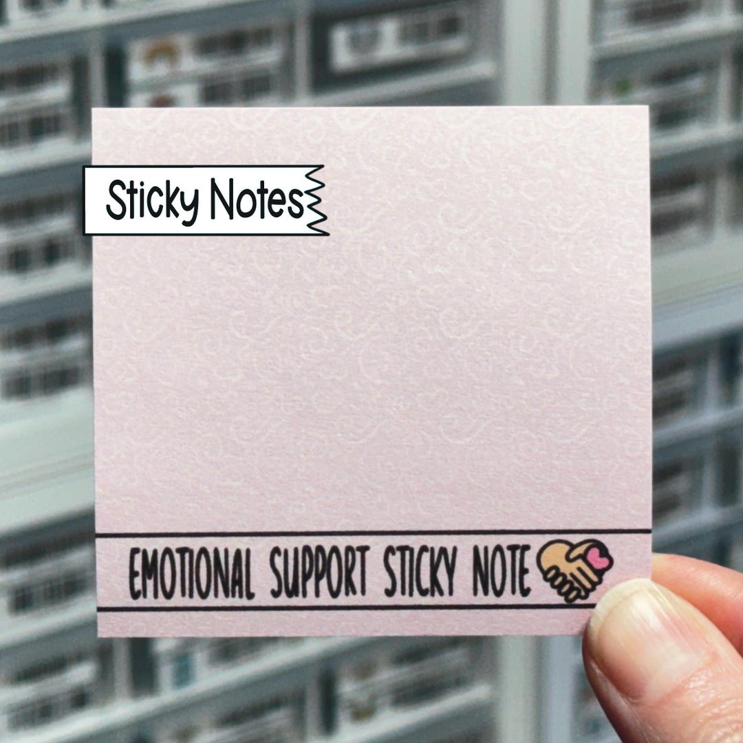 Emotional Support Sticky Notes, Cute Memo Pad, Notepad, Work Friend ...