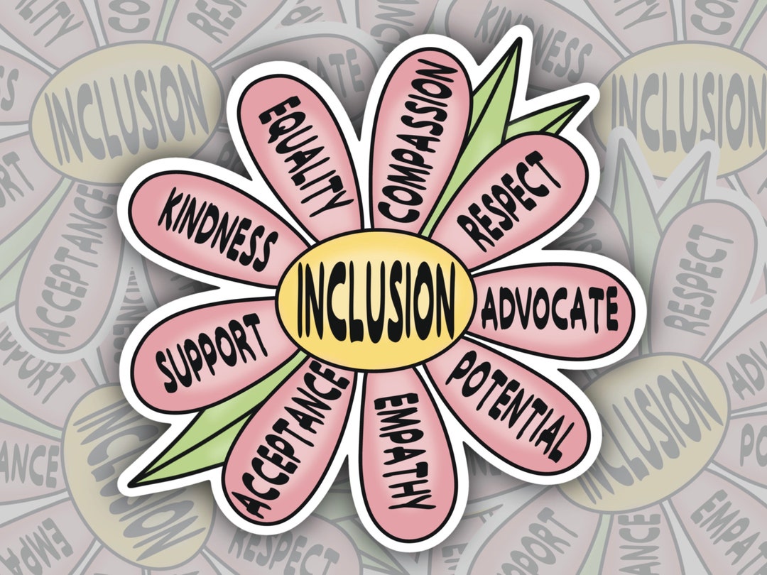 Inclusion Flower Sticker Disability Awareness Accessibility - Etsy