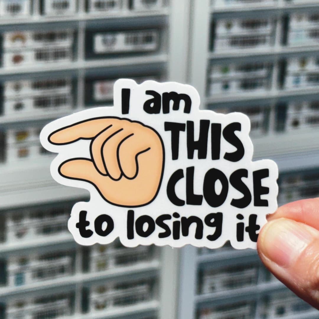 I Am This Close to Losing It Sticker, Out of Patience Decal, on the ...