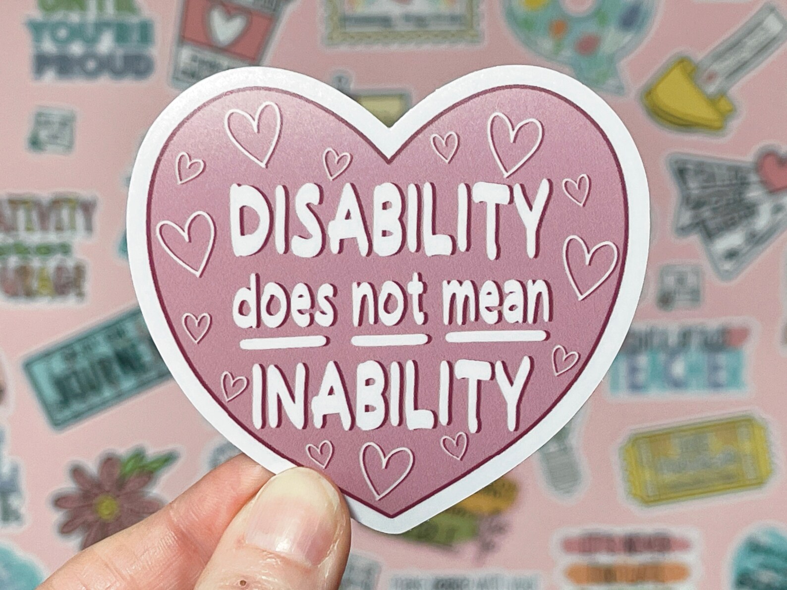 Disability Does Not Mean Inability Sticker, Disability Awareness ...