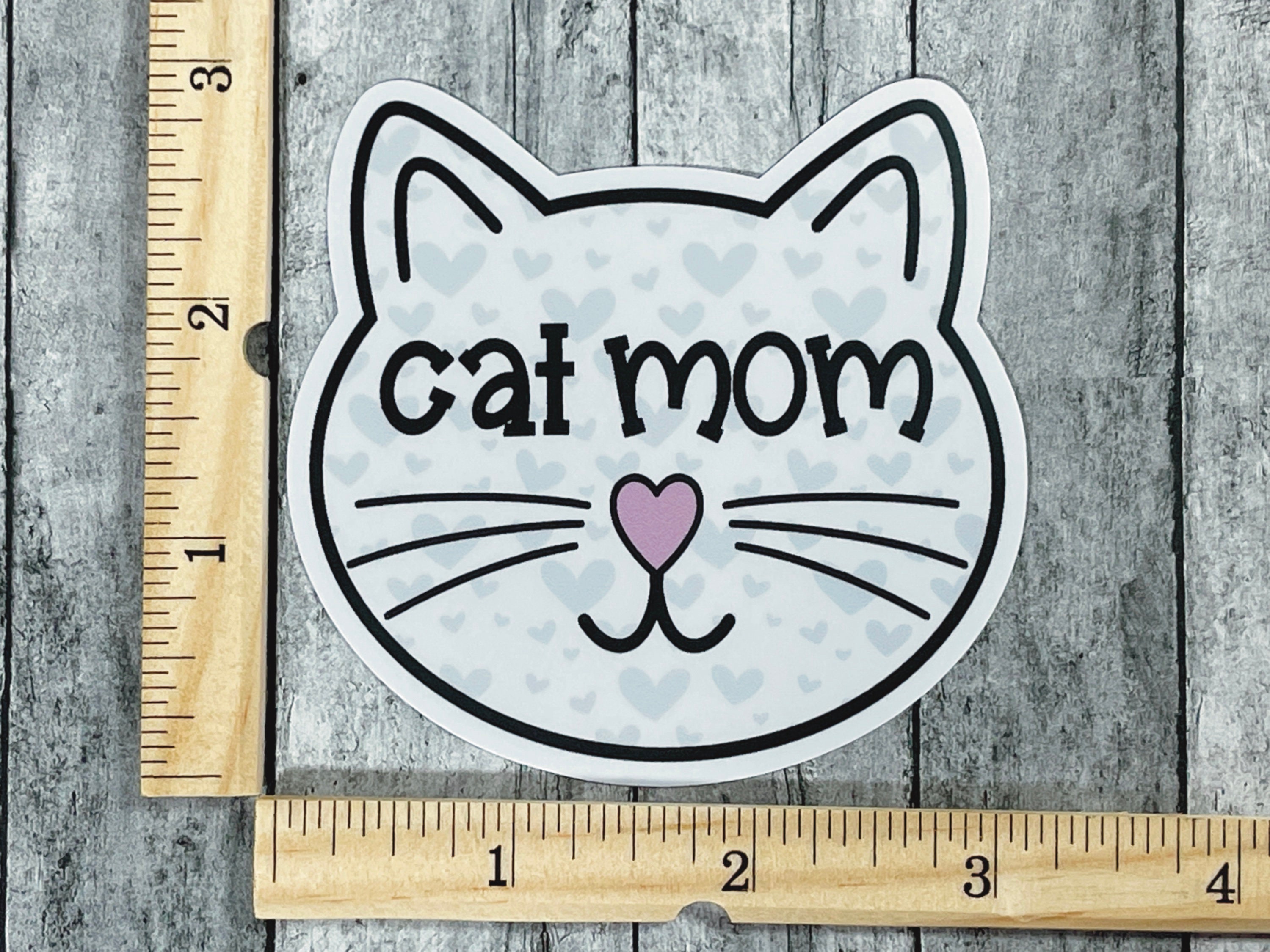 Cat Mom Sticker, Cat Mama Decal, Cat Lover Sticker, I Love Cats Label ...