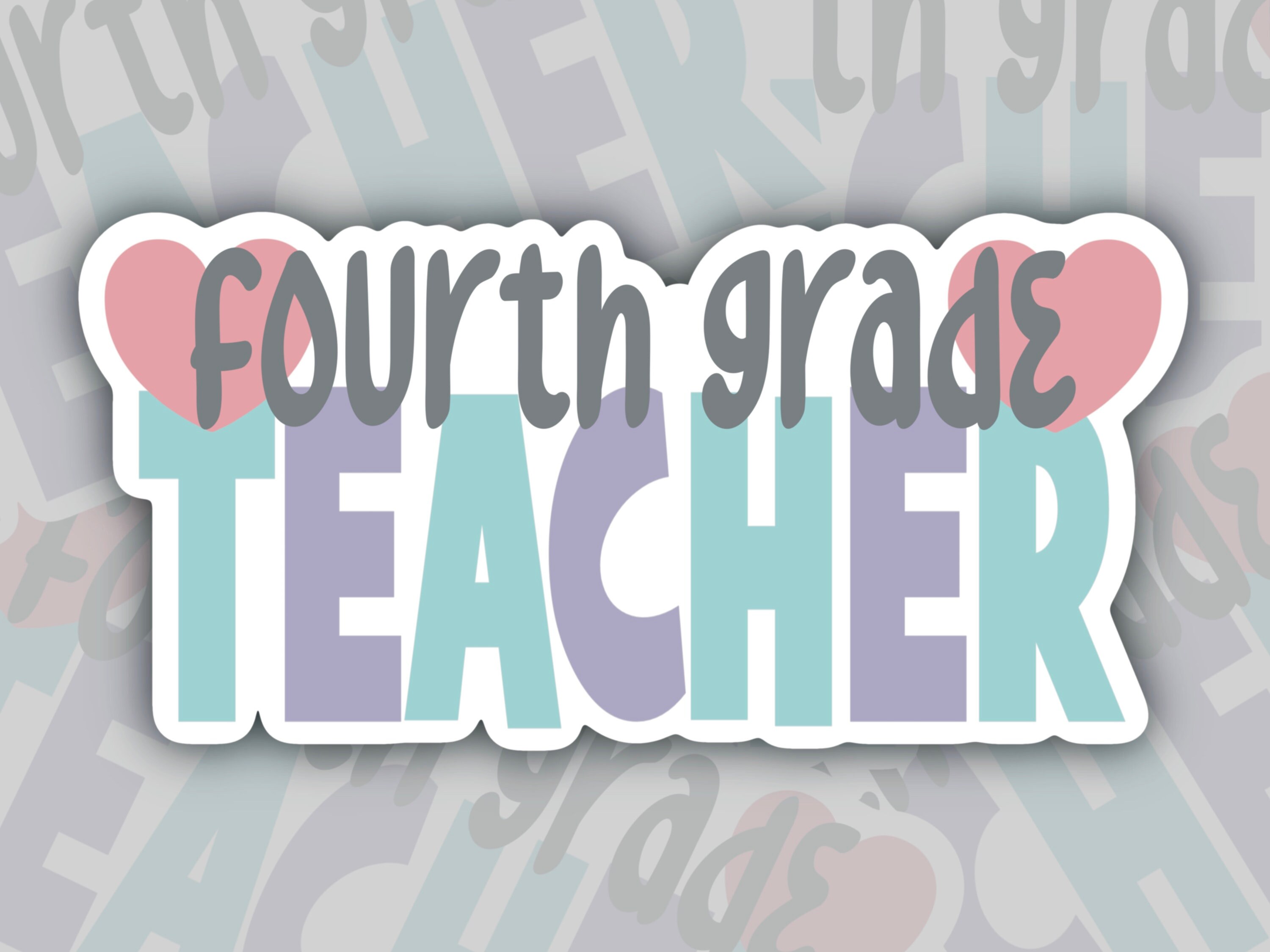 Fourth Grade Teacher Sticker 4th Grade Teacher Decal Grade - Etsy