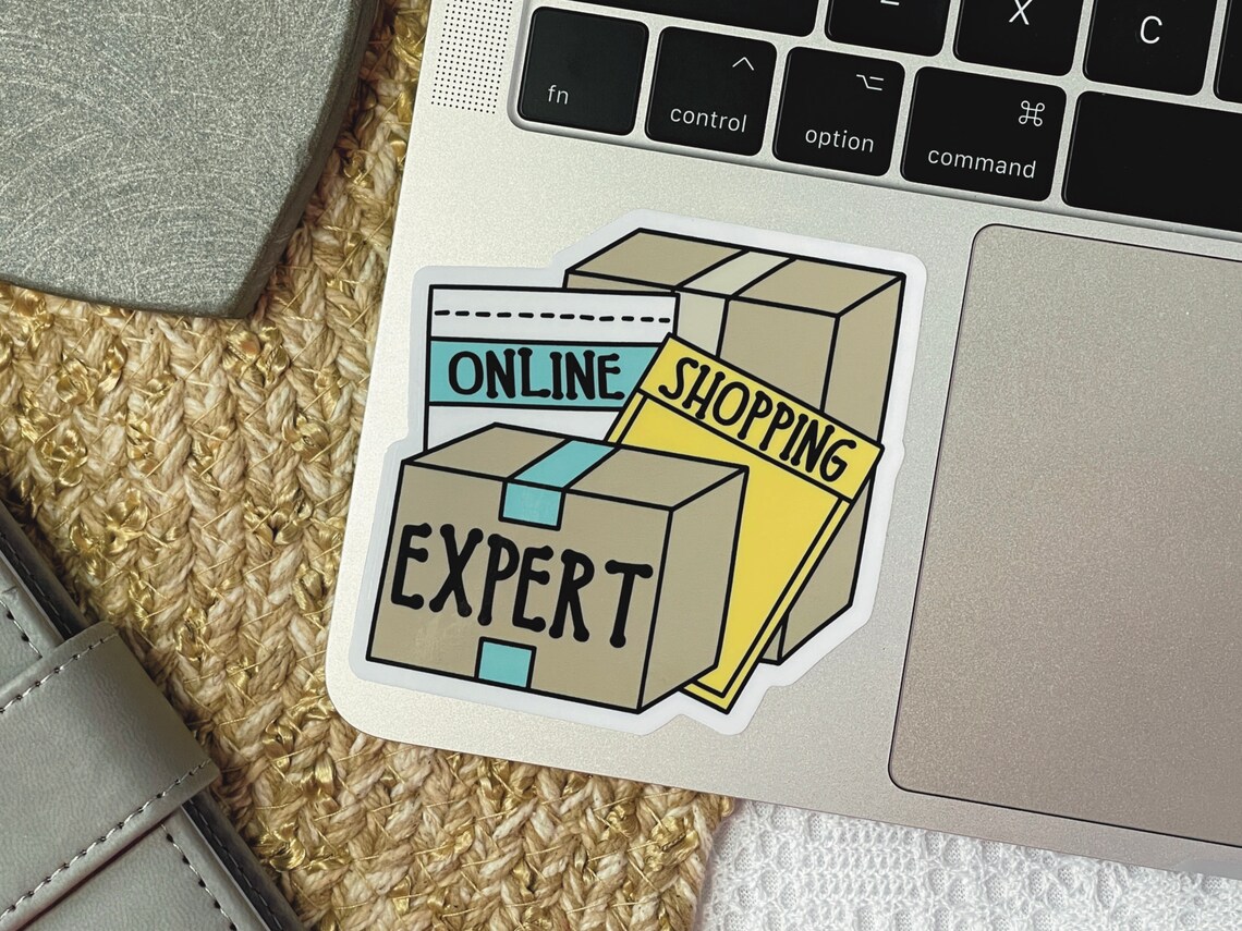 Online Shopping Expert Sticker Shopping Addict Shopaholic | Etsy