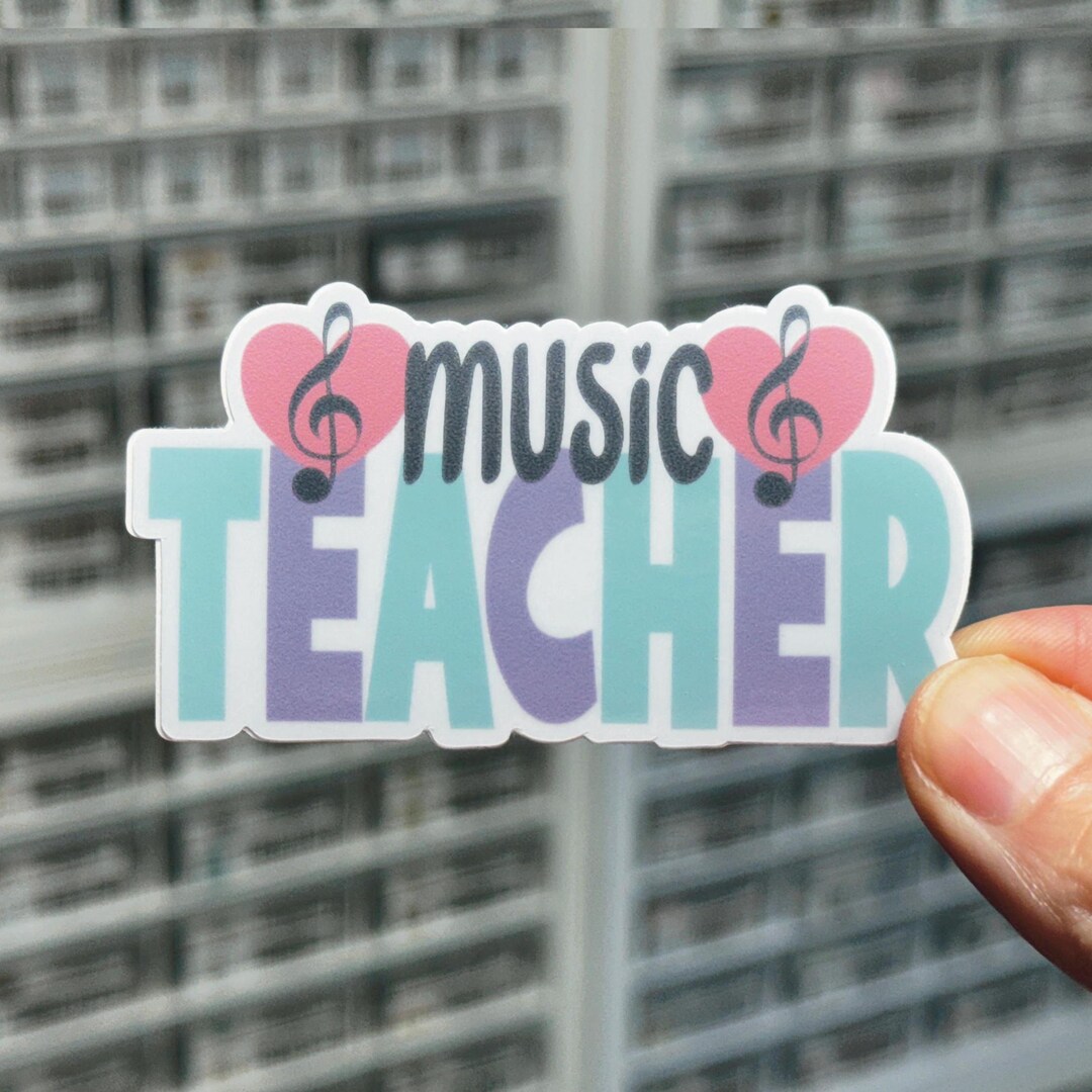 Music Teacher Sticker, Band Teacher Decal, Choir Teacher, Grade Level ...