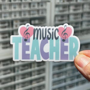 Music Teacher Sticker, Band Teacher Decal, Choir Teacher, Grade Level ...