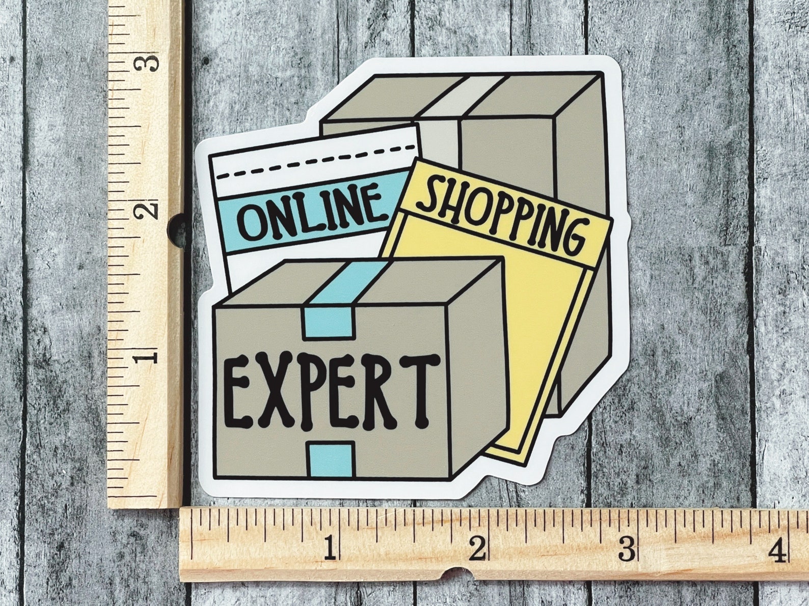 Online Shopping Expert Sticker Shopping Addict Shopaholic - Etsy