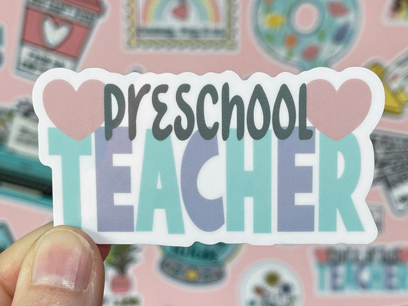 Preschool Teacher Sticker, Daycare Teacher Sticker, Teacher ...