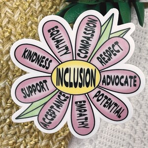 Inclusion Flower Sticker, Disability Awareness, Accessibility Inclusion ...