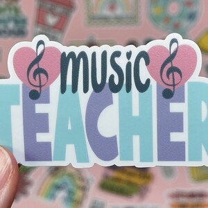 Music Teacher Sticker, Band Teacher Decal, Choir Teacher, Grade Level ...