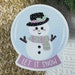 Let It Snow Globe Sticker, Snowman Sticker, Snowglobe Decal, Snow ...