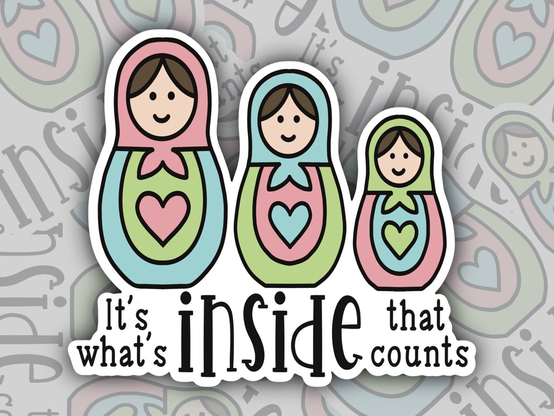 It's What's Inside That Counts Sticker Russian - Etsy