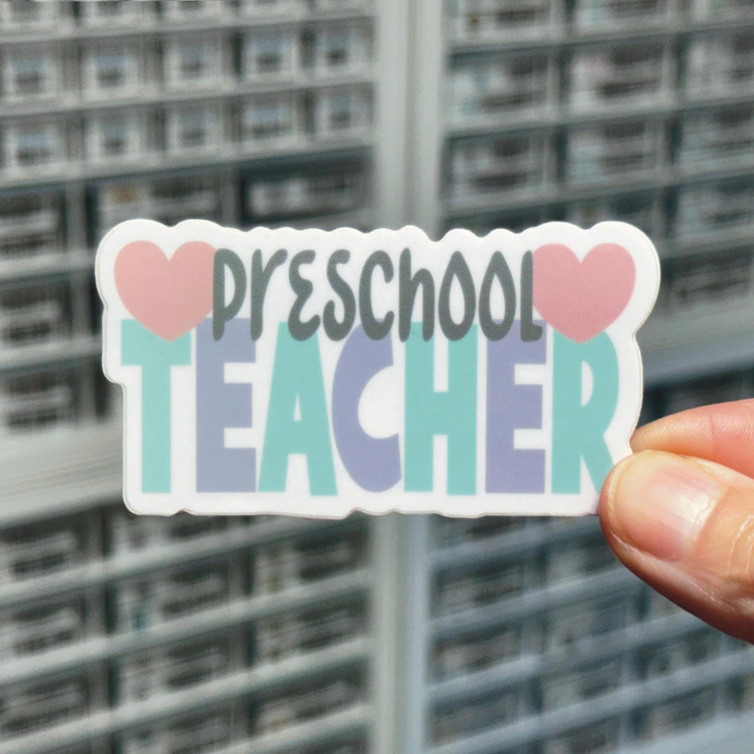 Preschool Teacher Sticker, Daycare Teacher Sticker, Teacher ...