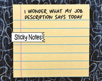 Everything is Fine Sticky Notes, Funny Memo Pad, Cute Notepad, Home ...