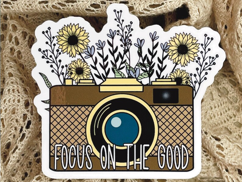 Focus on the Good Sticker Vintage Camera Stickers Aesthetic - Etsy