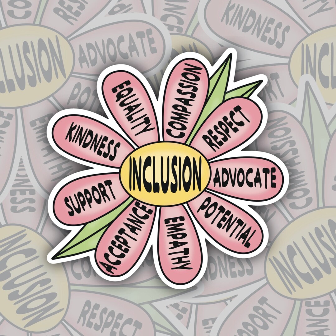 Inclusion Flower Sticker, Disability Awareness, Accessibility Inclusion ...