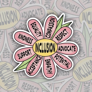 Inclusion Flower Sticker, Disability Awareness, Accessibility Inclusion ...
