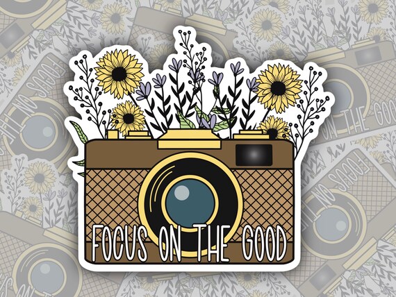 Focus on the Good Sticker Vintage Camera Stickers Aesthetic - Etsy