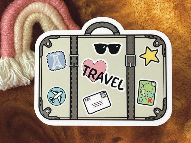Travel Suitcase Stickers Traveler Stickers Adventure - Etsy