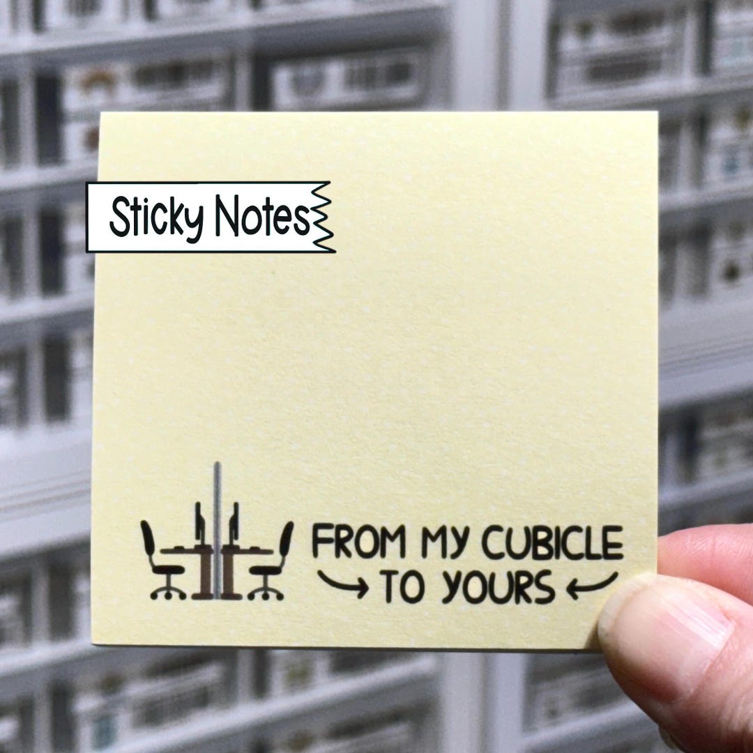 From My Cubicle to Yours Sticky Notes, Funny Sarcastic Memo Pad, Fun ...