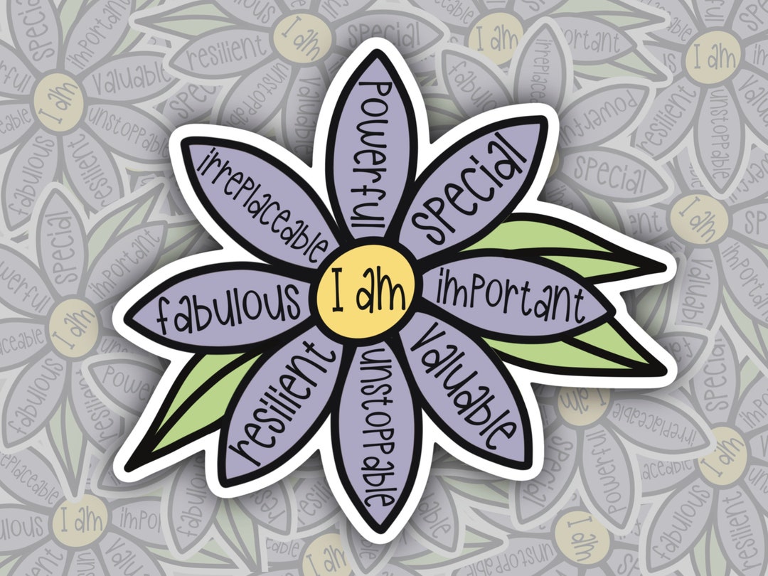 Purple Positive Affirmation Sticker Self Love Self Care - Etsy