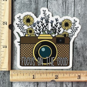 Focus on the Good Sticker Vintage Camera Stickers Aesthetic - Etsy