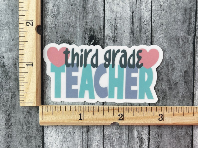 Third Grade Teacher Sticker 3rd Grade Teacher Decal Grade - Etsy