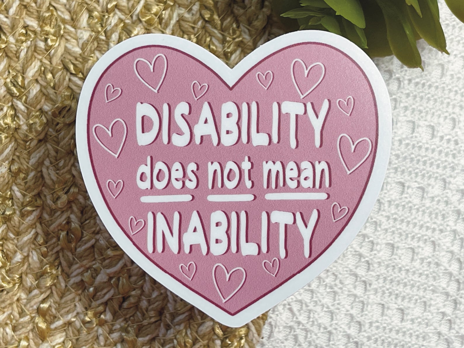Disability Does Not Mean Inability Sticker, Disability Awareness ...