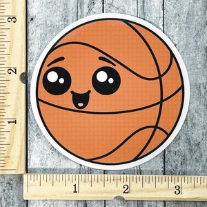 Cute Basketball Sticker, Kawaii Basketball Decal, Adorable Sports Balls ...