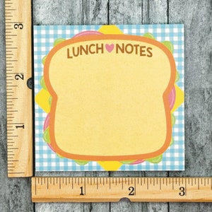 Lunch Notes Sticky Notepad, Lunch Box Notes, Lunchbox Memo Pad, Love ...