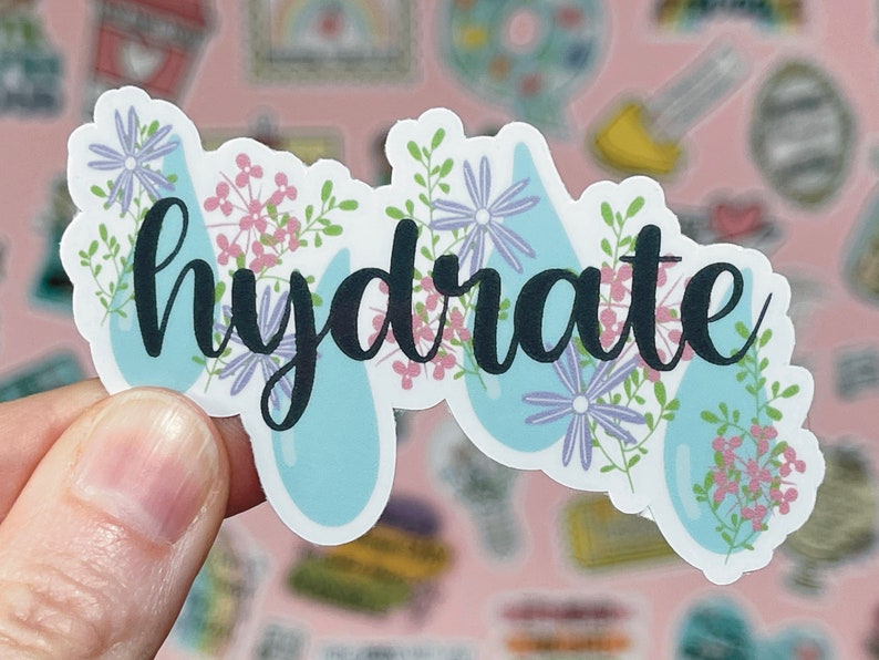 Hydrate Sticker Drink More Water Decal Drink Water Reminder - Etsy