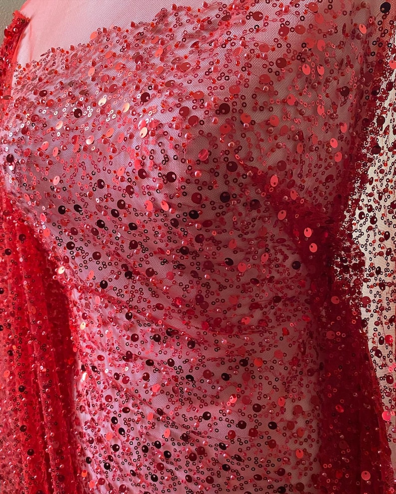 Red Luxury Bridal Beaded Lace ,embellished Pearl Beaded Lace for Prom ...