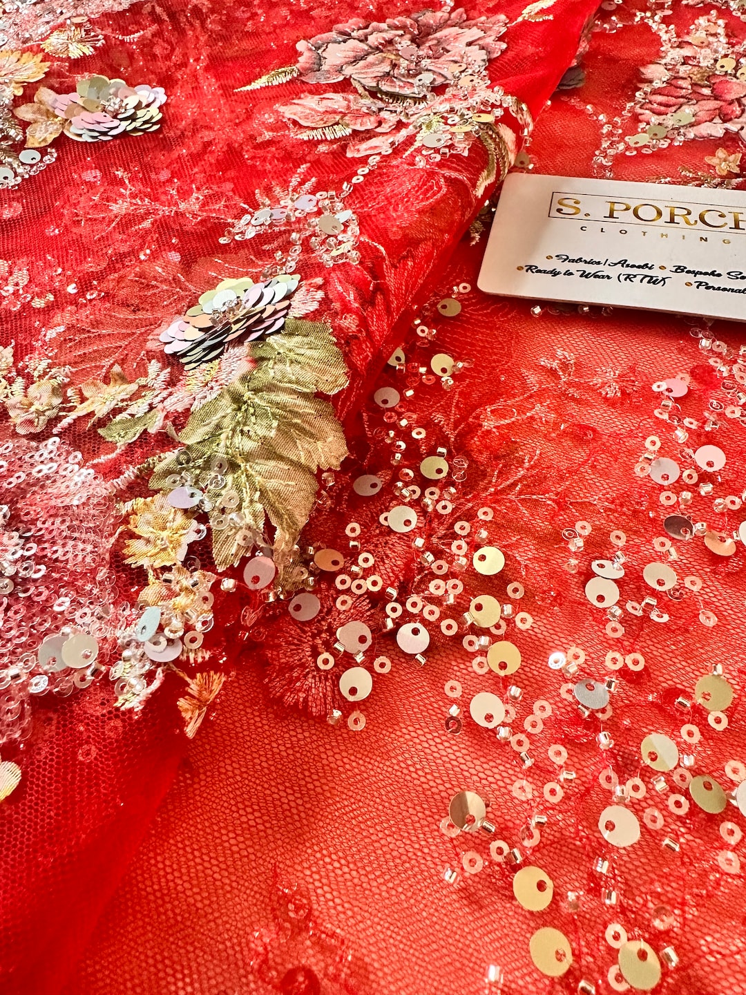 Luxus Braut, Haute Couture Perlen Stickerei Spitze, in Rose / Floral ...