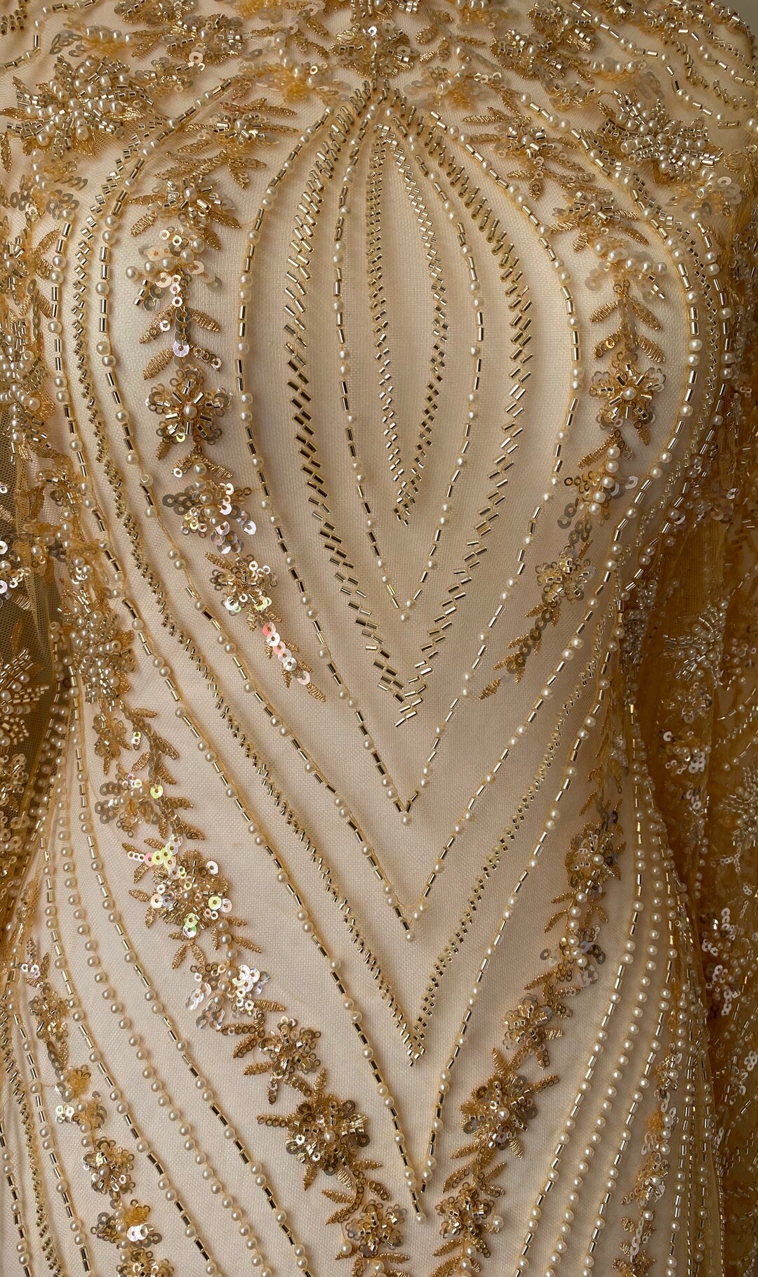 Luxurious High Quality Pearl-beaded Lace for Prom Dresses,birthday ...