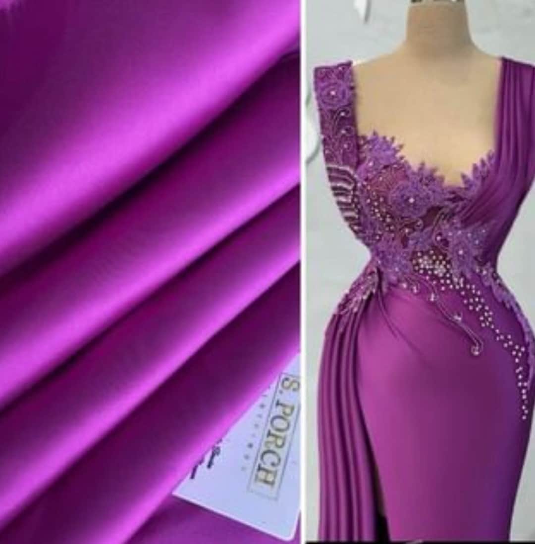 Magenta PURPLE Luxurious Mikado Fabric ,best Quality Couture Mikado ...