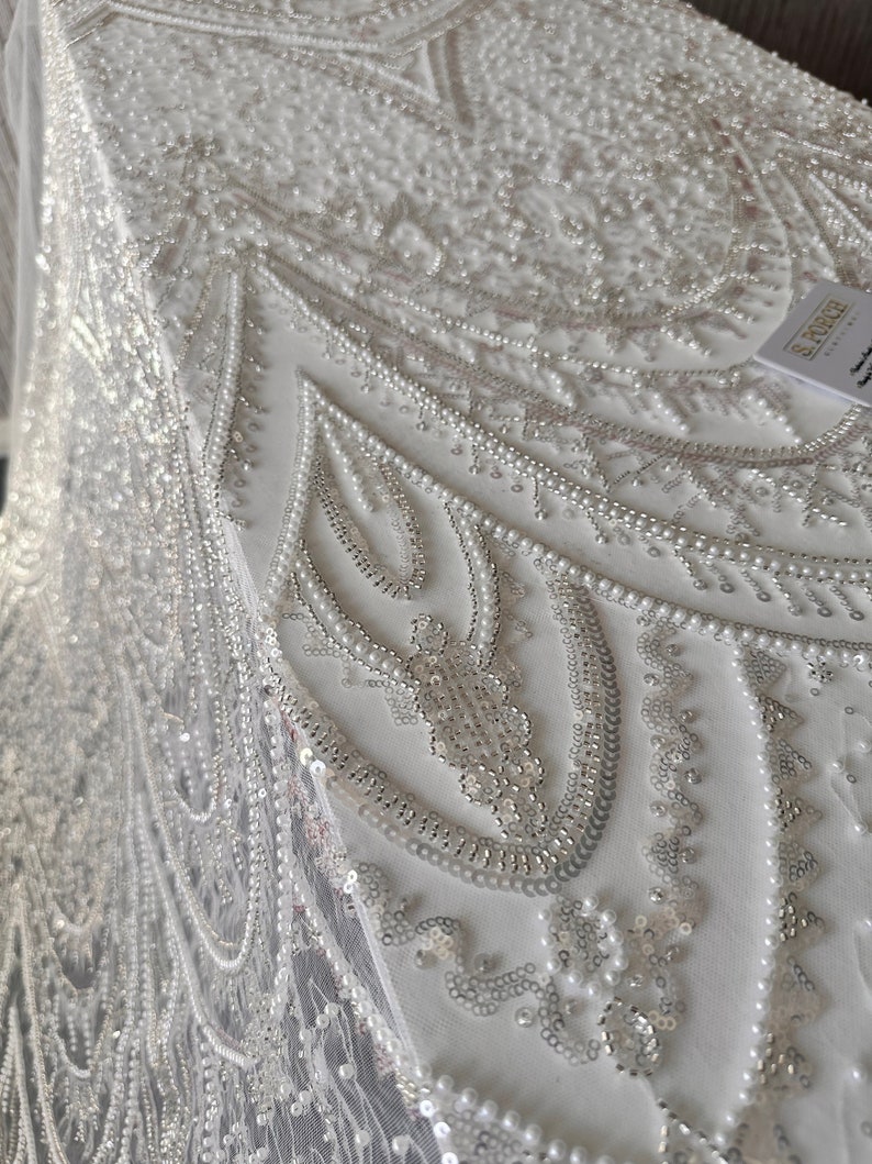 Luxury Bridal Beaded & Sequin Lace ,embellished Beaded Lace for Prom ...