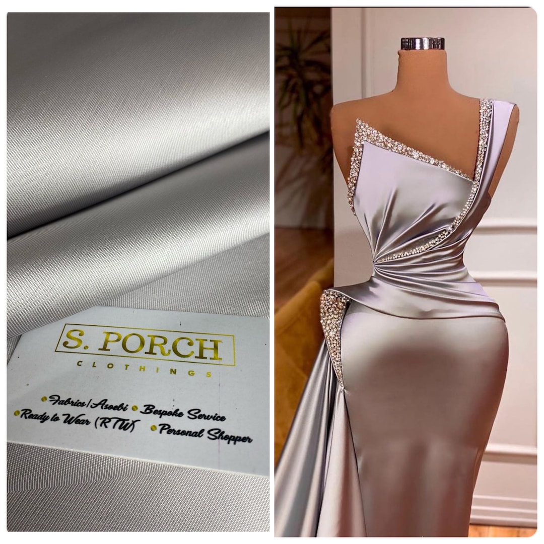 SILVER Luxurious Mikado Fabric ,best Quality Couture Mikado Satin ...